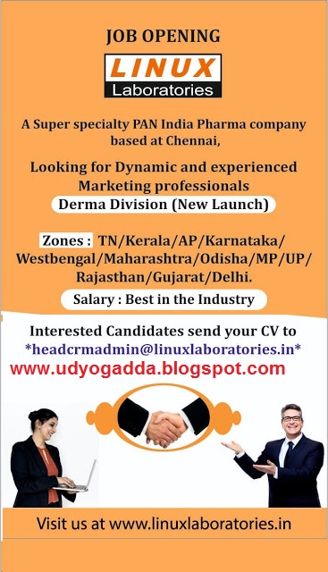 UDYOG ADDA: Linux Laboratories Ltd - Hiring Marketing Professionals ...