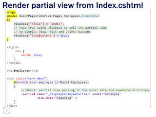 Sql server, .net and c# video tutorial: Partial views in asp.net core ...