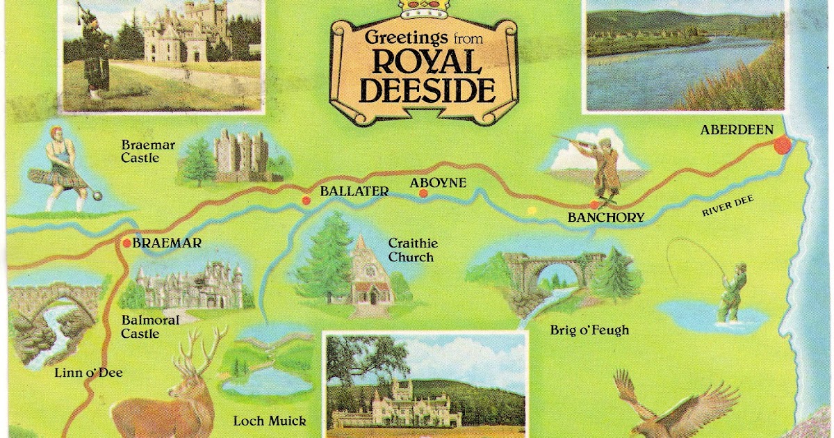 pocztówkowe mapy: Royal Deeside