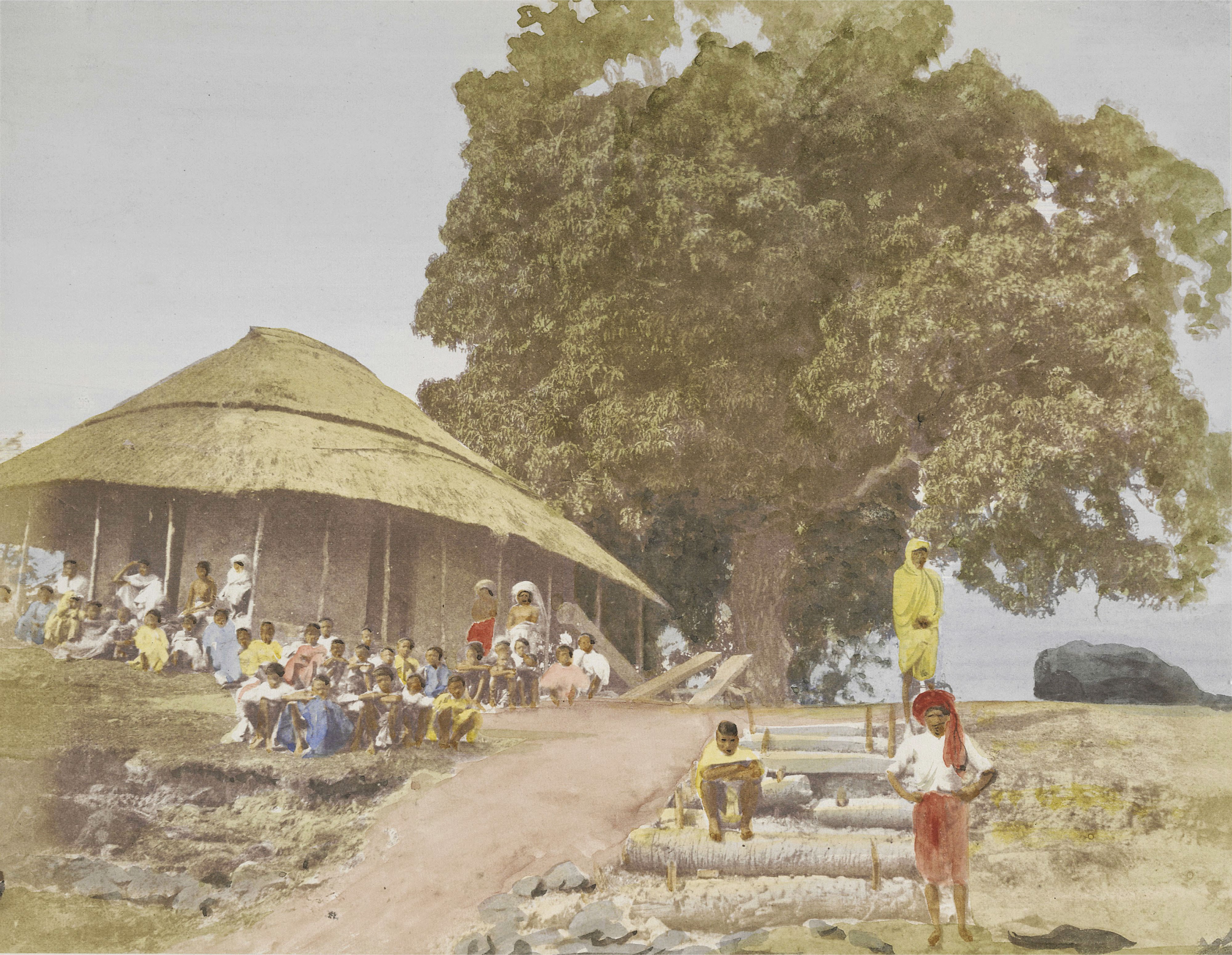 Native School in Bengal - Hand Coloured Print c1851 - Old Indian Photos
