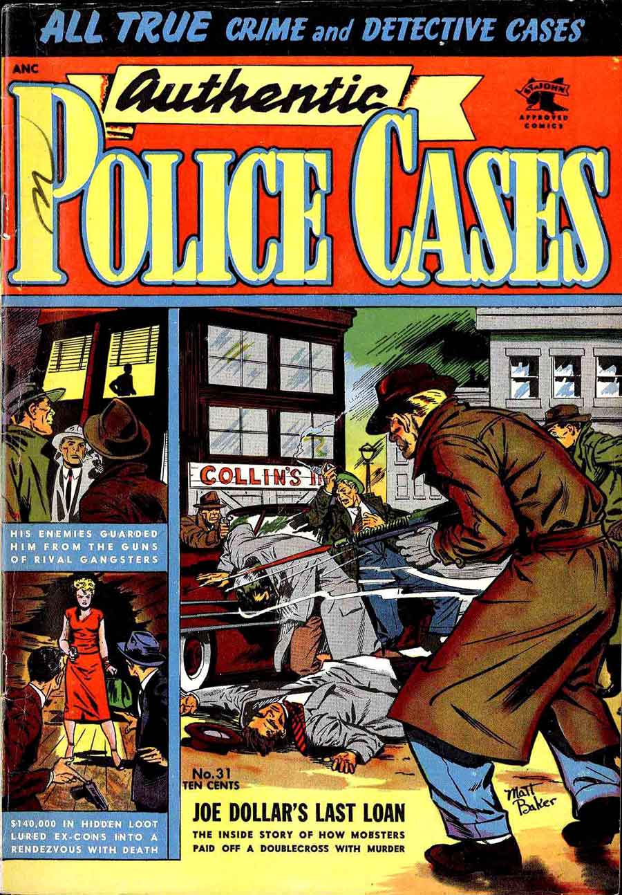 Authentic Police Cases #31 - Matt Baker cover - Pencil Ink