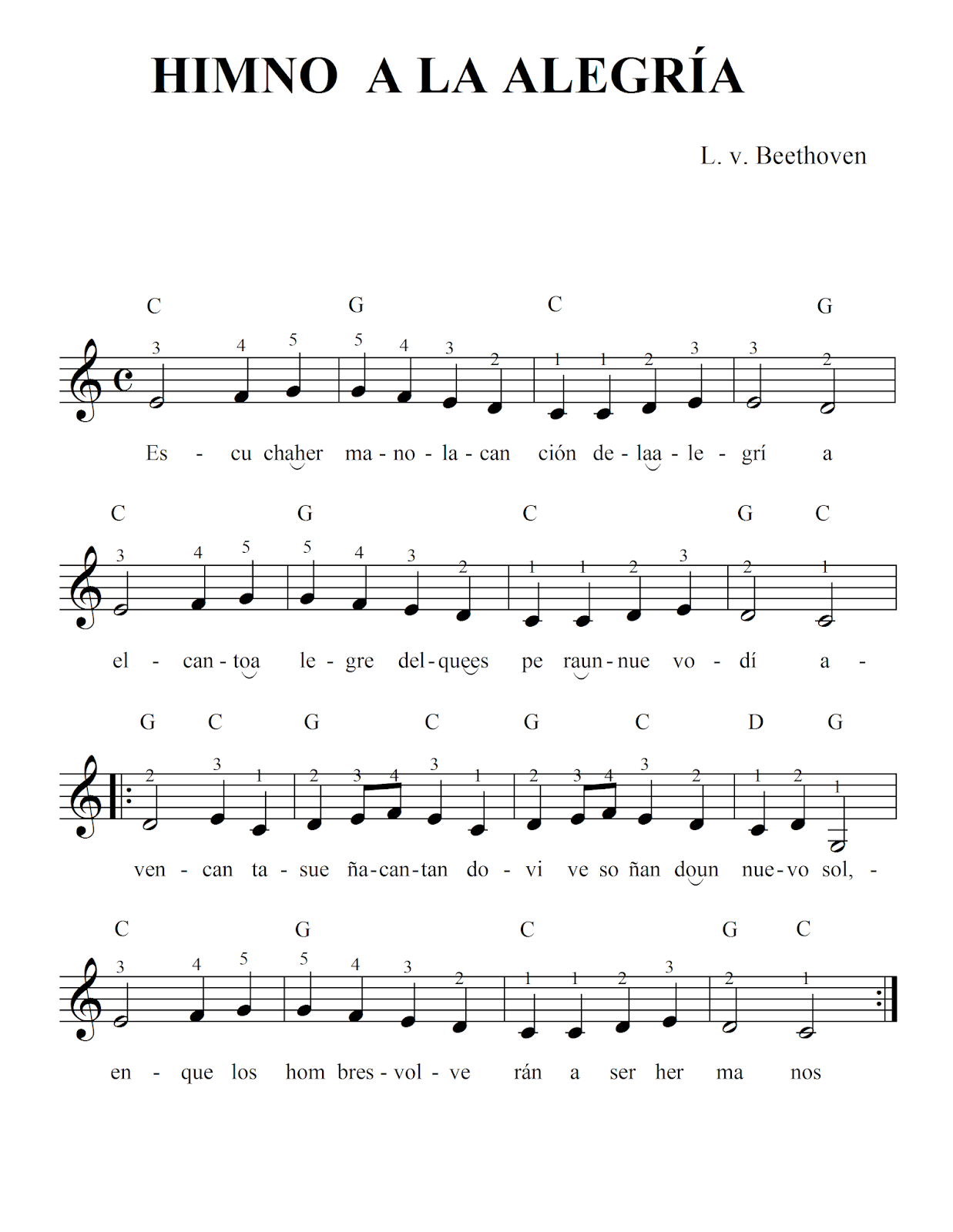 CEMCRUZ: HIMNO A LA ALEGRÍA + PARTITURA CEMCRUZ: HIMNO A LA ALEGRÍA + PARTITURA