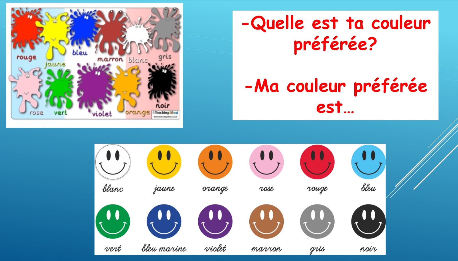 Le français c'est super!: Apprendre les couleurs!