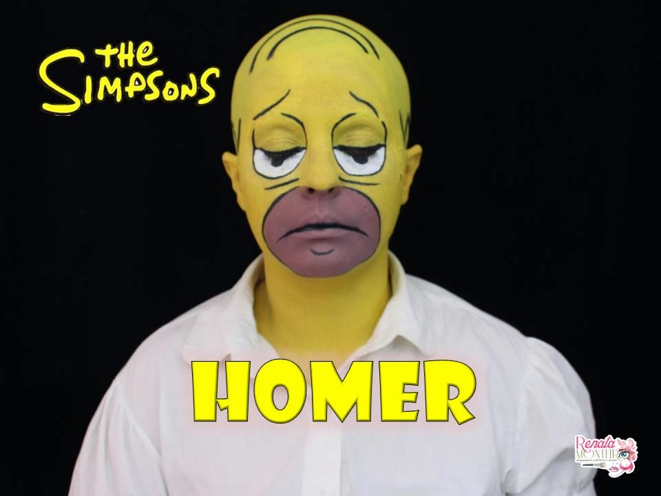 Renata Monteiro - Maquiagens Artísticas e Sociais: Makeup Homer Simpson
