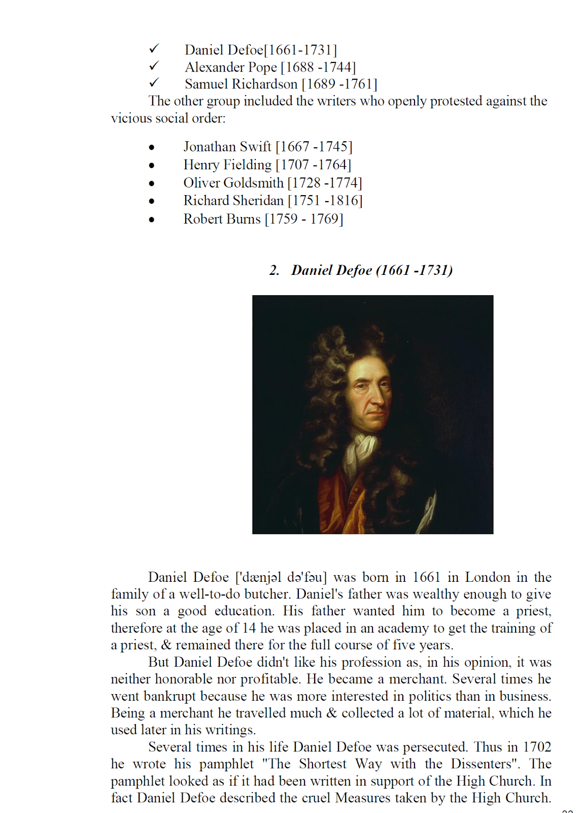 Lecture 11. The Enlightenment. The 17th-18th century literature.