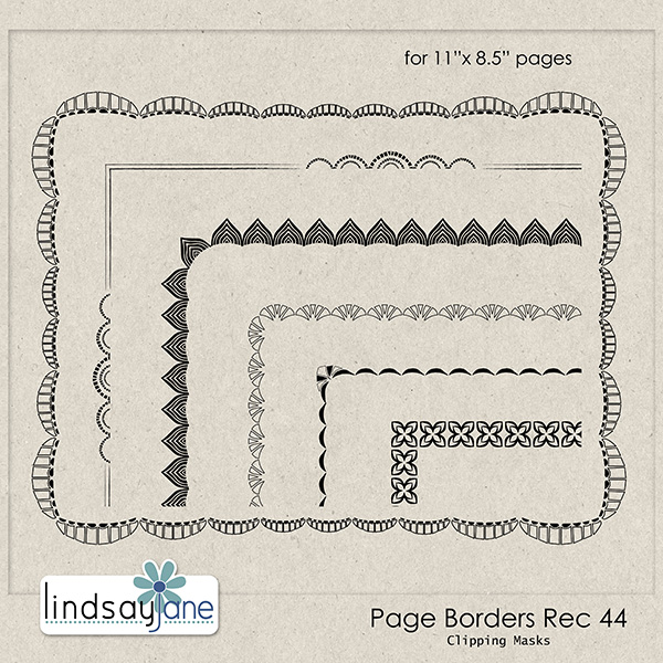 Lindsay Jane Designs: Page Borders 43 and 44