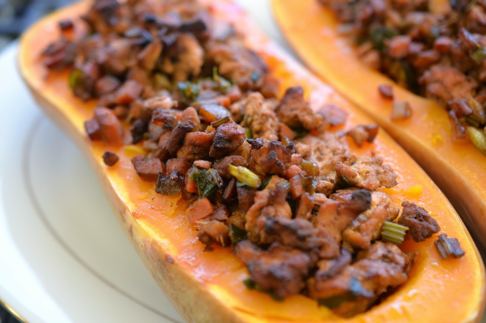 Greedy Girl : Asian turkey stuffed squash