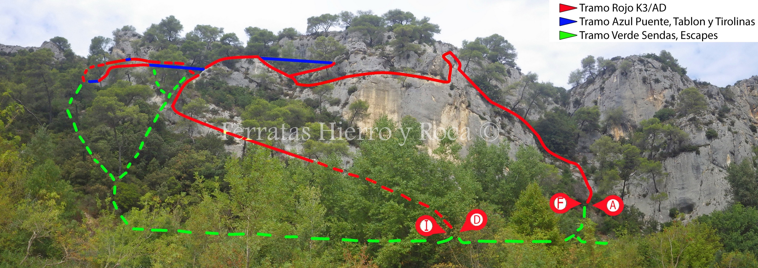 Vía Ferrata de Collias o Les Gorges du Gardon - K3/AD | Ferratas Hierro ...