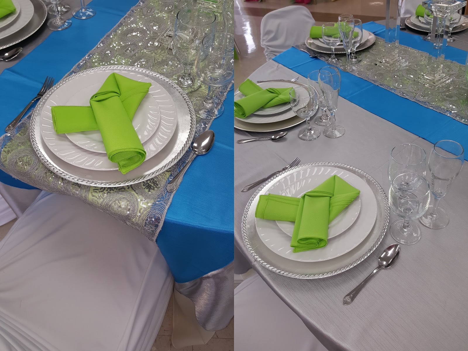 Grand Rental Station Fairview Heights IL: Cobalt and Lime Table Inspiration