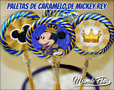 Toppers de Mickey Mouse REY - MamaFlor.com