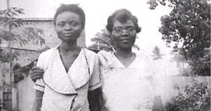 Rare picture of Funmilayo Ransome Kuti with Princess Remi Ademola ...