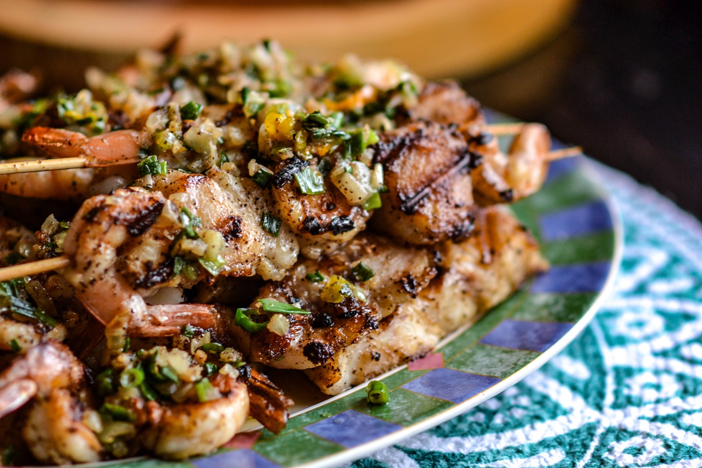 Greedy Girl : Grilled fish and shrimp platter