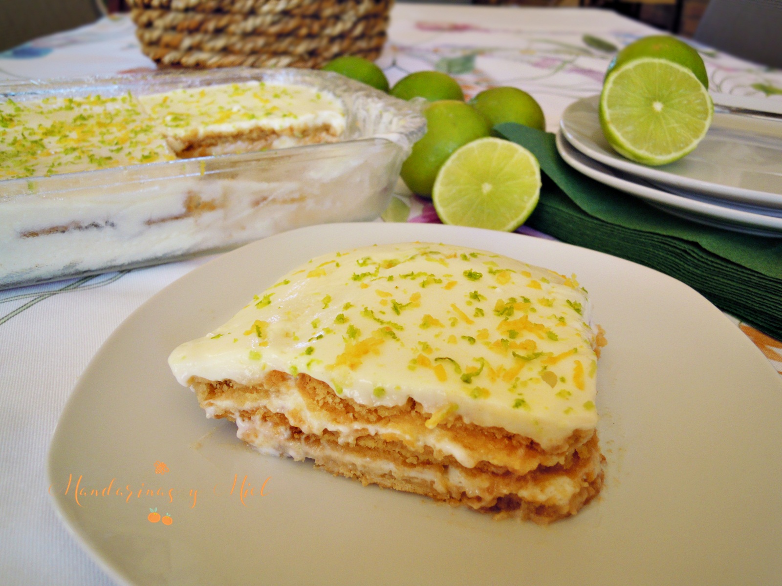 Postre de limón y galletas | Mandarinas y miel