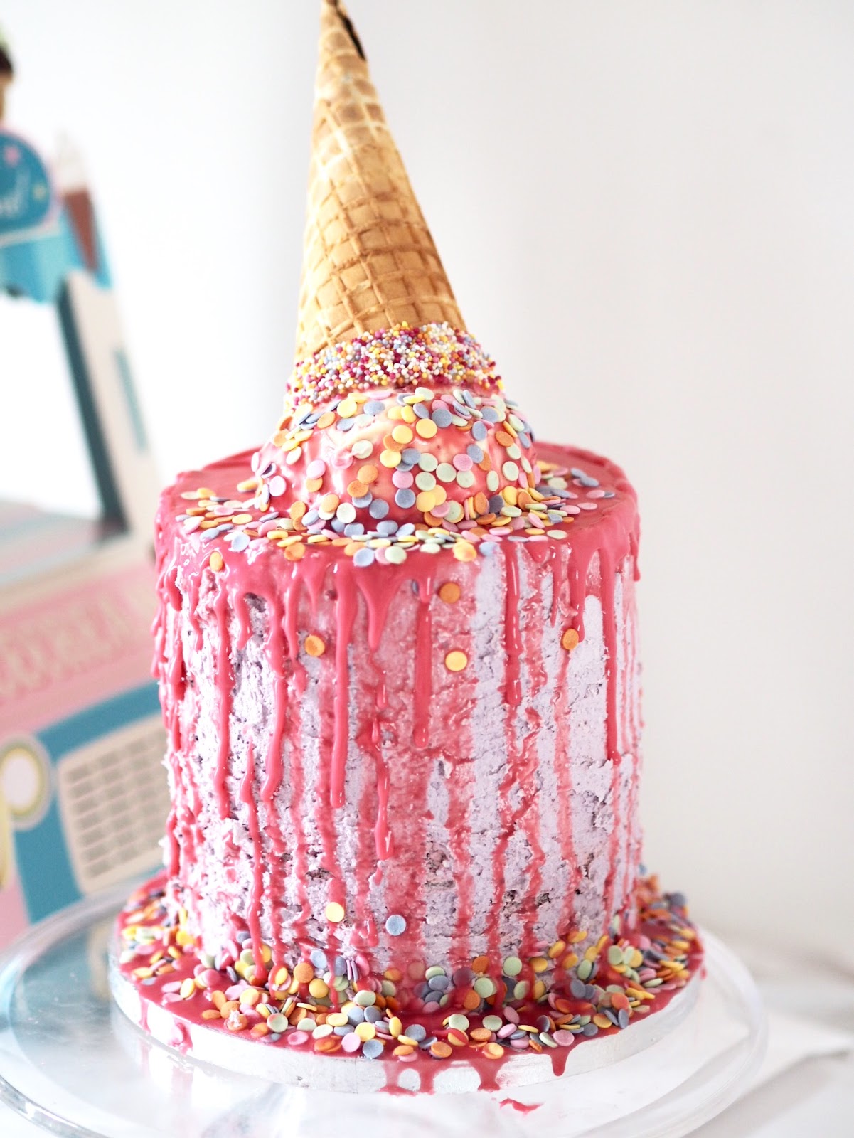 DIY: How To Make Your Own Melting Ice Cream Cone Cake - Eat.Love.Live