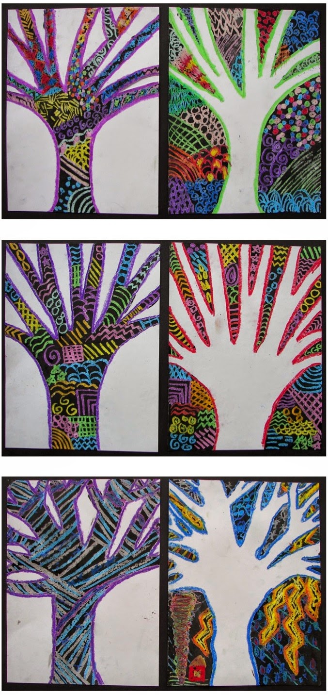 The Rolling Artroom: Positive/Negative Trees (3-6 Grade)