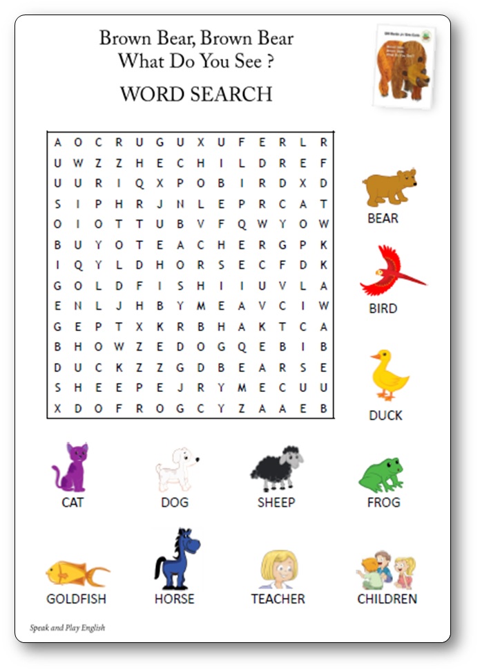 Resources to learn English: Word search