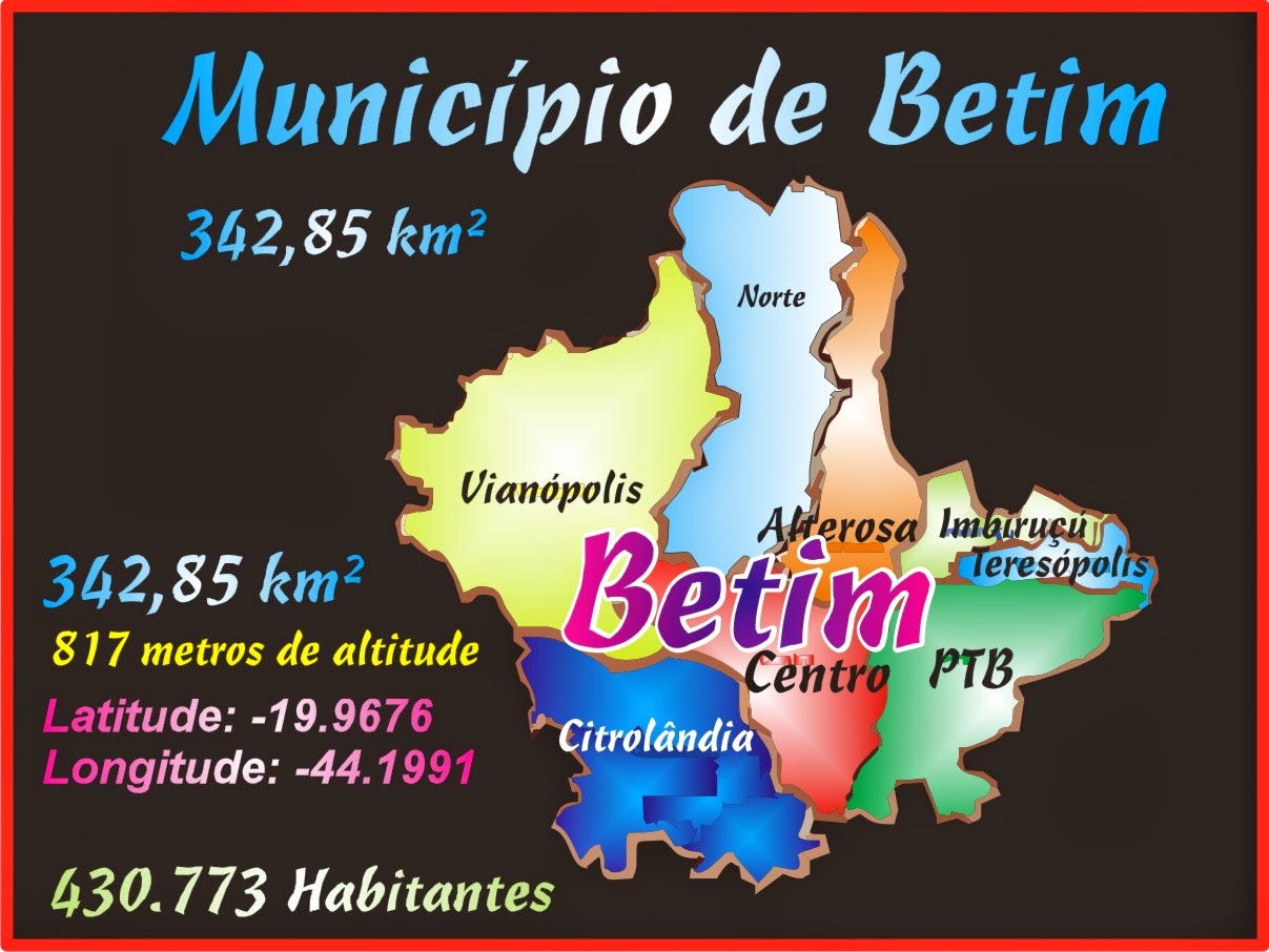 Betim: Mapa do Município de Betim