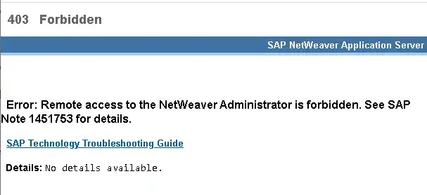 Acceder a Netweaver administrator en JAVA | Administración SAP