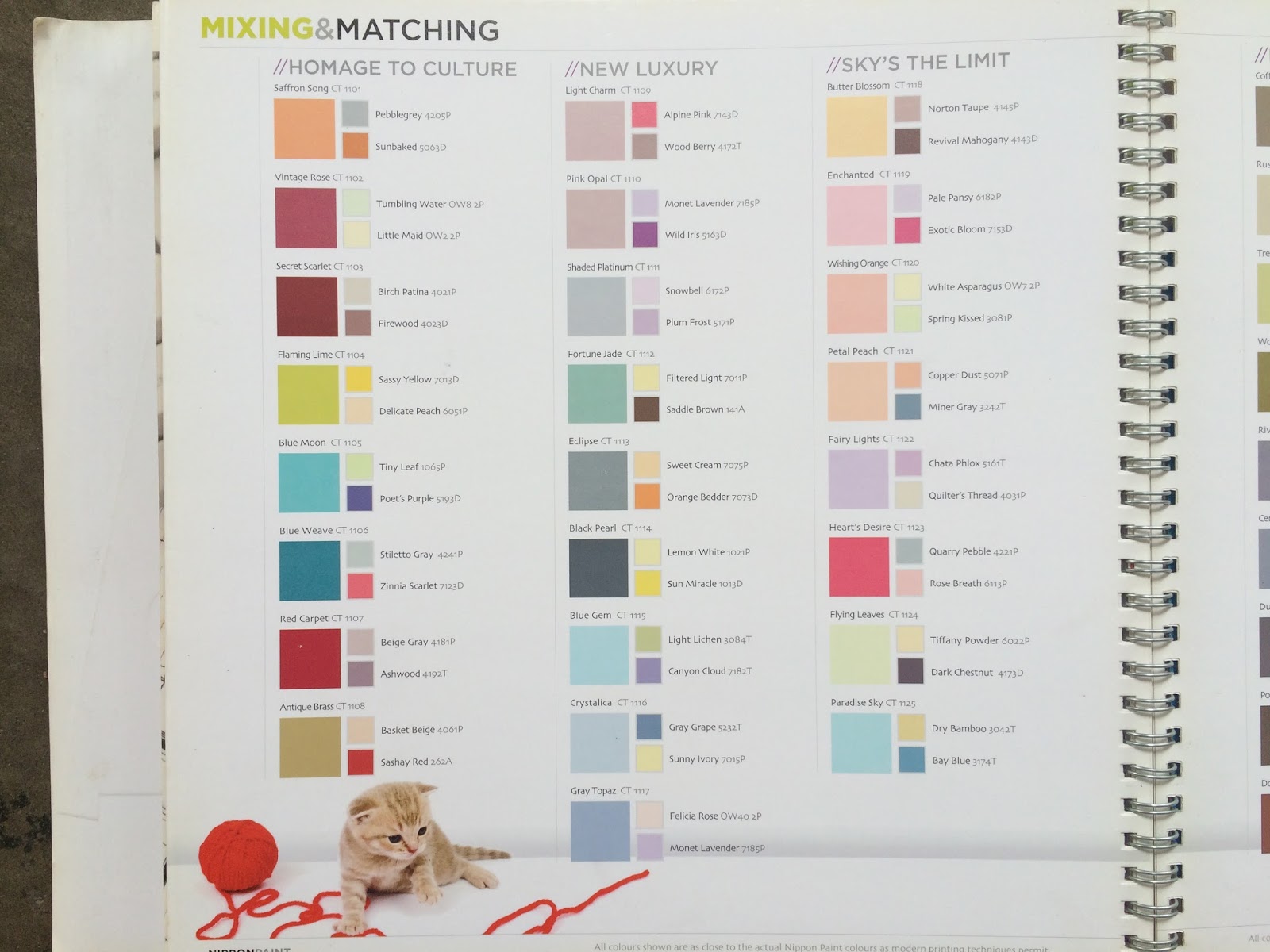Nippon Paint Color Chart