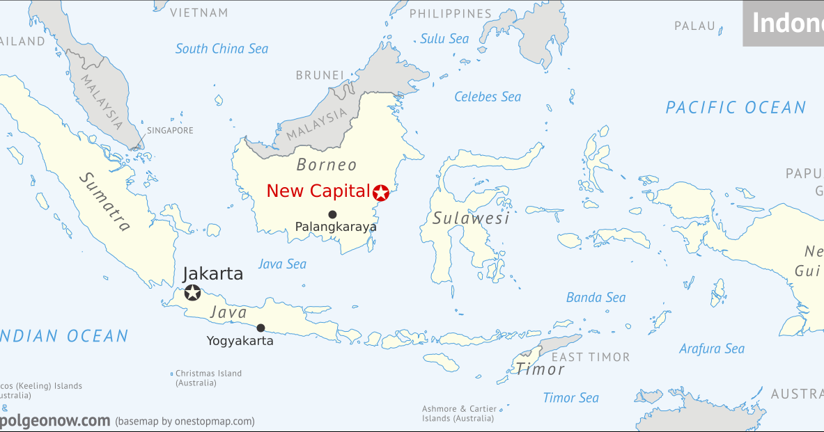 Map: Indonesia Makes Plans to Move Capital - Political Geography Now Map: Indonesia Makes Plans to Move Capital - Political Geography Now