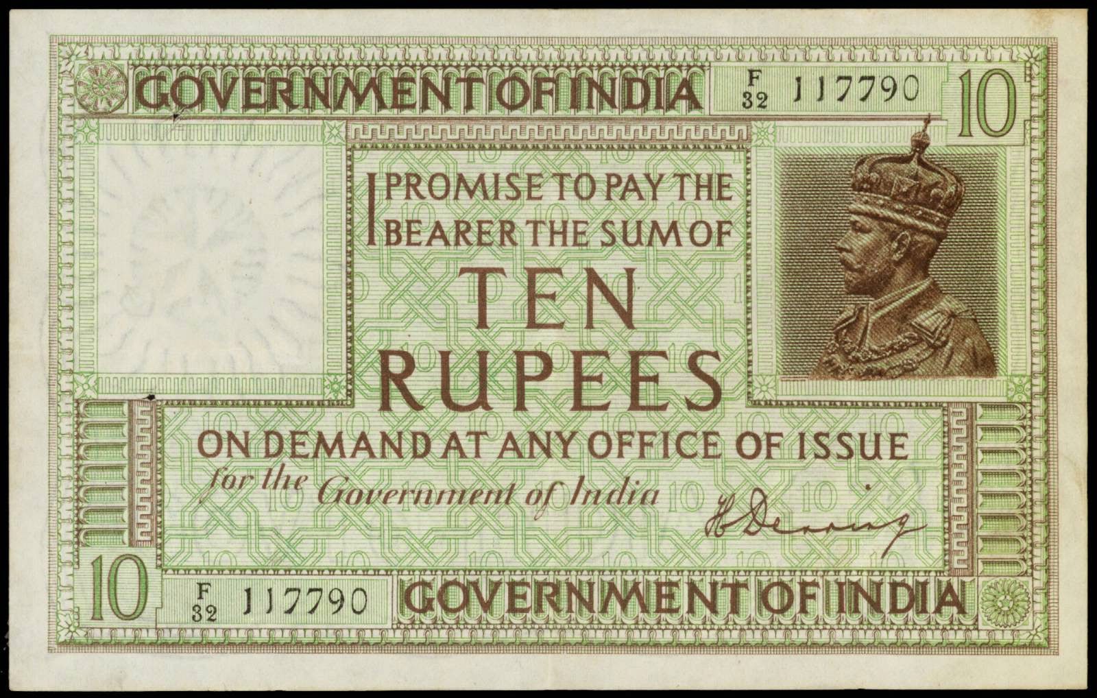 British India 10 Rupee Note King George V|World Banknotes & Coins ...