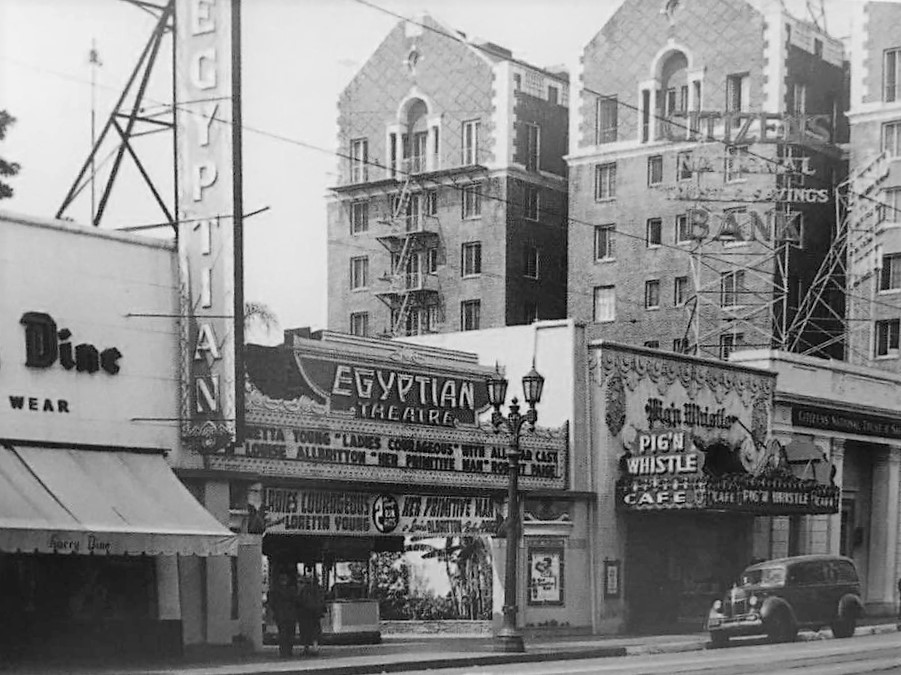 Los Angeles Theatres: Egyptian Theatre: Hollywood Blvd. views 1922 to 1954