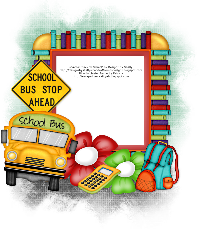 Escape From Reality Blog: PU Cluster Frames "Back To School" DBS