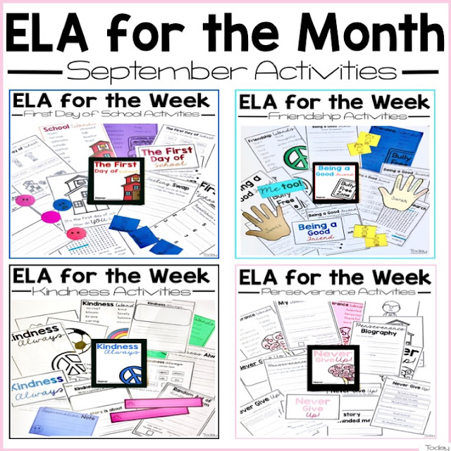 ELA for September - Today in Second Grade