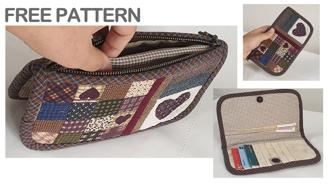 하트장지갑 만들기 quilt wallet free patterns