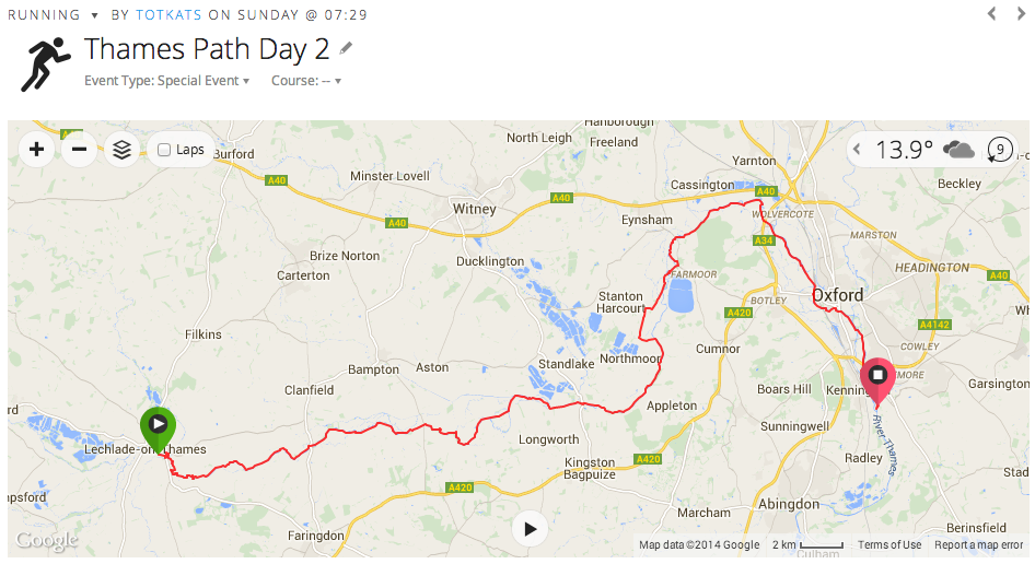 Relentless Tenacity: Thames Path: Day 2 - Lechlade to Oxford