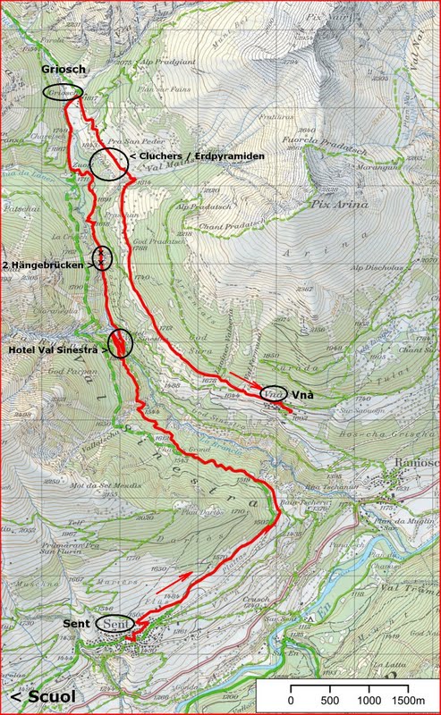 Pfannenstiel Wanderblog: Val Sinestra im Unterengadin: Hängebrücken ...