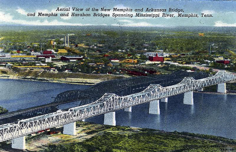 Industrial History: 1949+1984 I-55(+US-40) Bridge over Mississippi ...