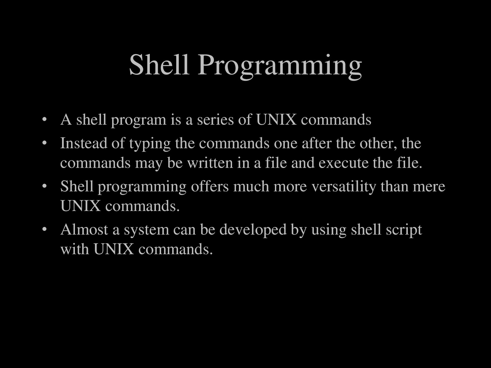 Unix Scripting - Learn-Educate-Teach People