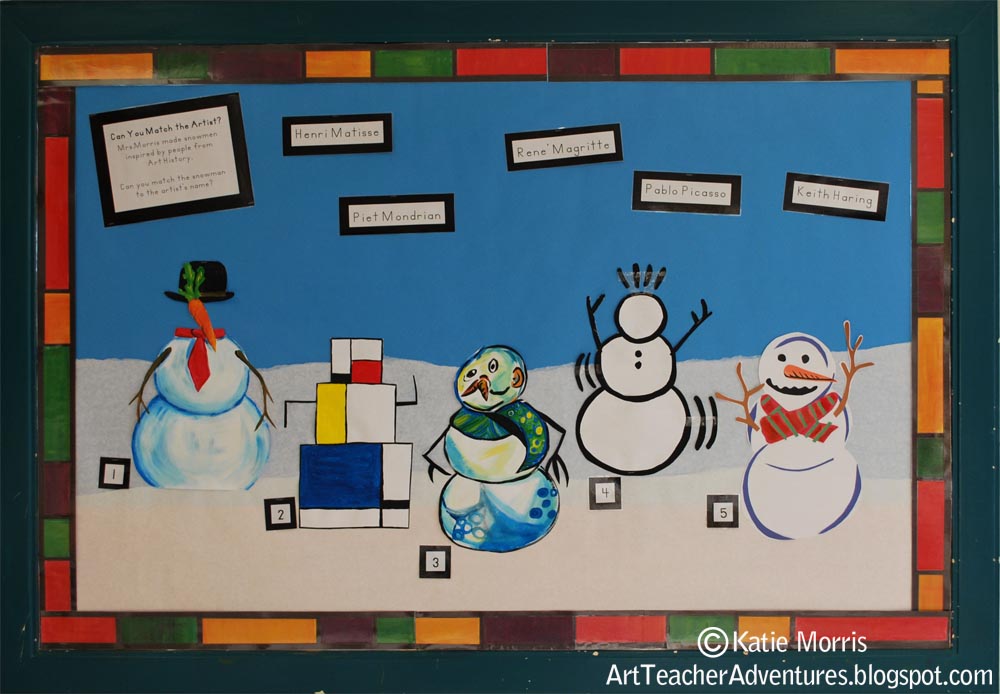 Katie Morris Art: Art History Snowmen Bulletin Board