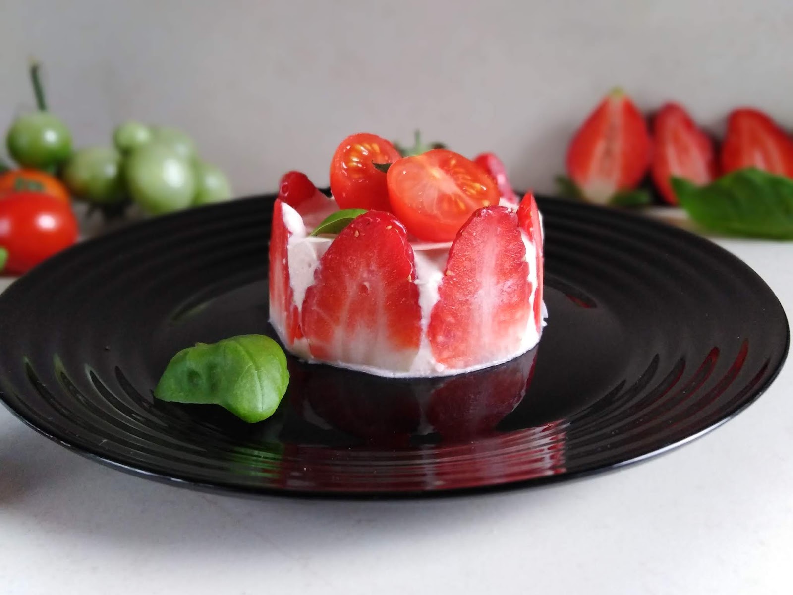 Bavarois fraises-tomates