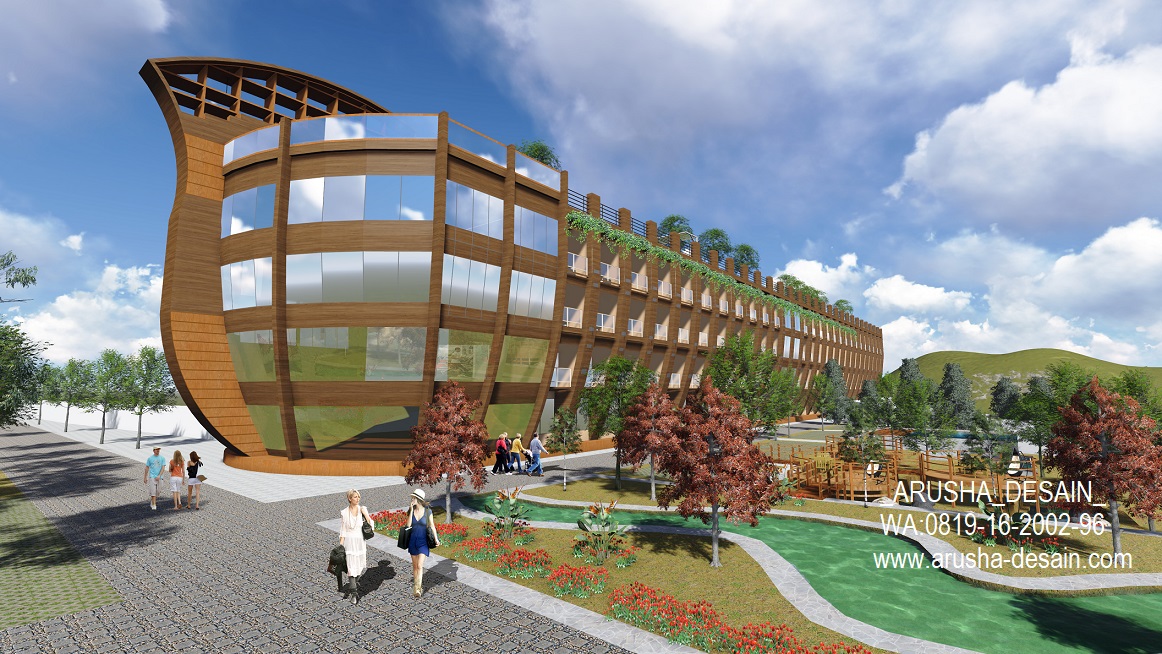 Design Gate Pintu Masuk Gerbang Tempat Wisata Gajah - ARUSHA DESAIN ARSITEK