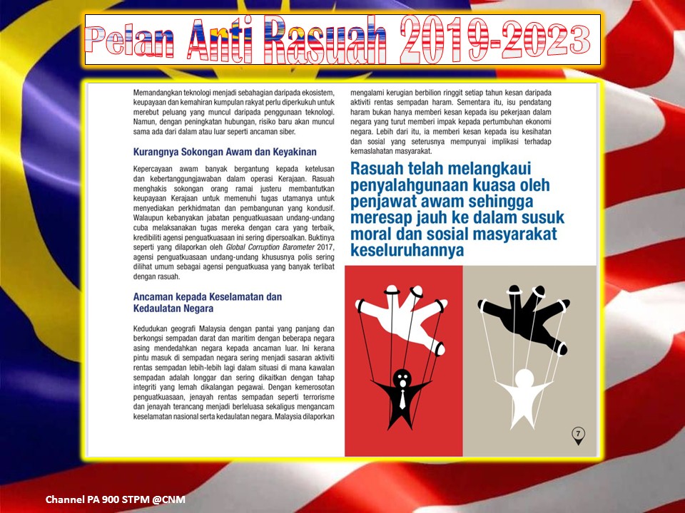 Pengajian Am & Geografi STPM: Pelan Anti Rasuah 2019-2023