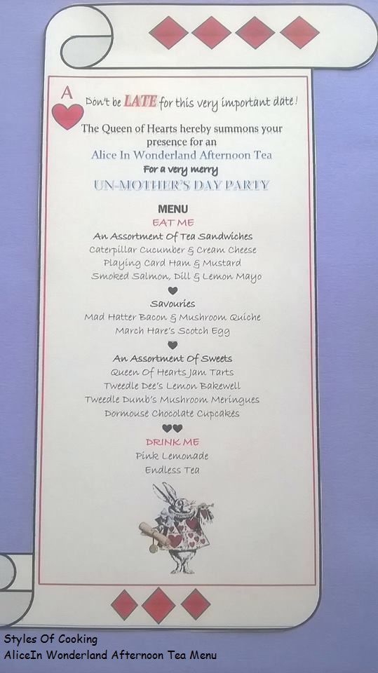 Styles Of Cooking: How To Create An Alice In Wonderland Afternoon Tea