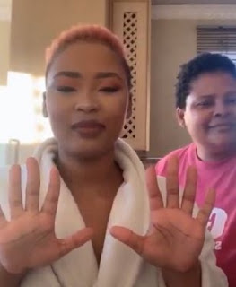 Picture of Cyan Boujee aka Honour Zuma and her mother