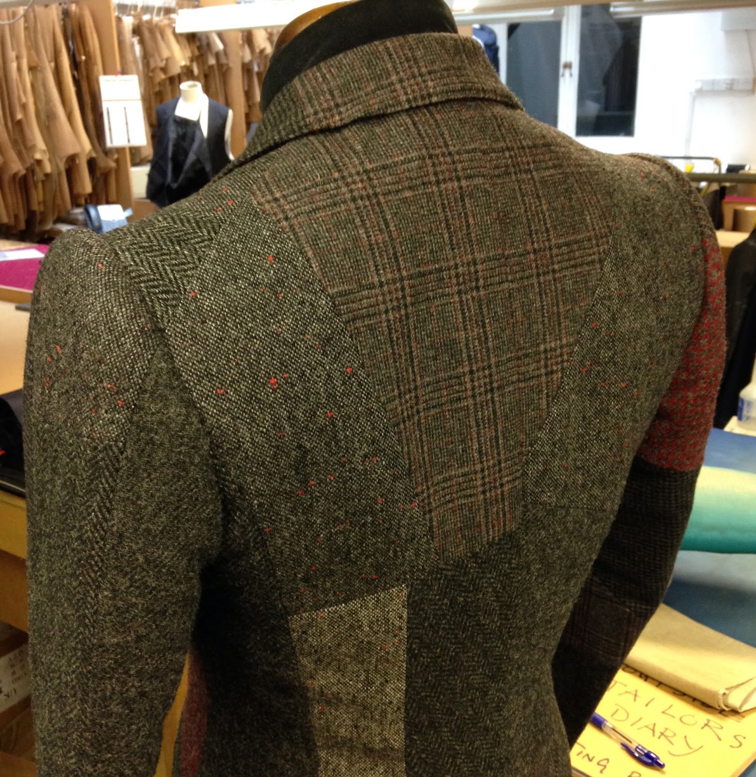 DAVIDE TAUB: From The Archive: Tweed Patchwork Curved-Seam Jacket, 2011