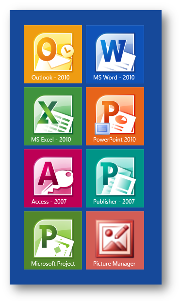 Metro Tiles for Microsoft Office