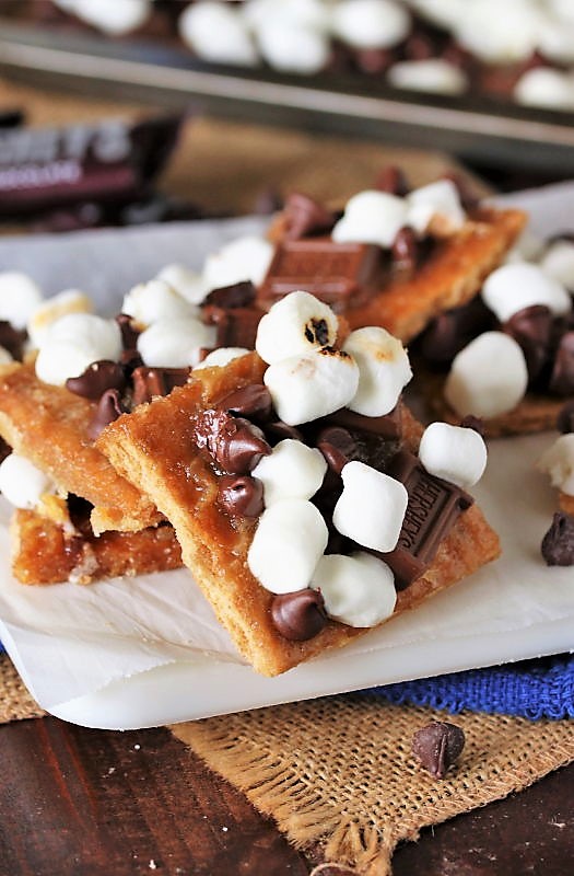 S'more Pralines (aka: S'mores Cracker Candy) | The Kitchen is My Playground