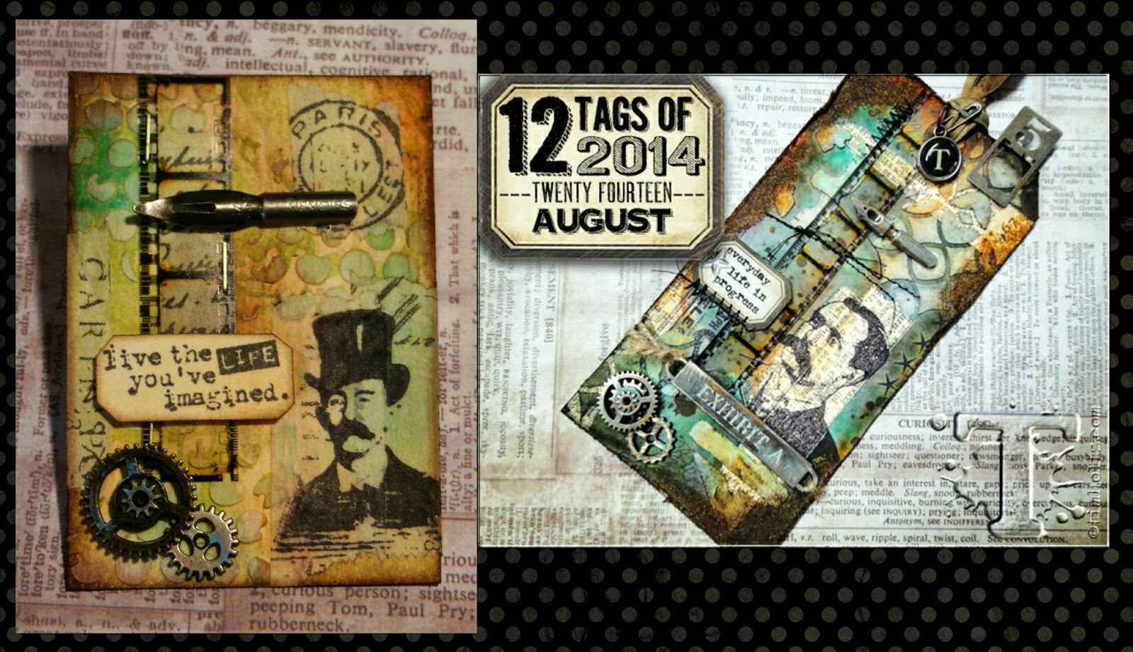 It's All About Me & Mine: TIM HOLTZ AUGUST TAG (ATC) OF THE MONTH