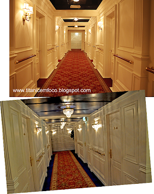 TITANIC EM FOCO: Corredores da 1ª classe do Titanic