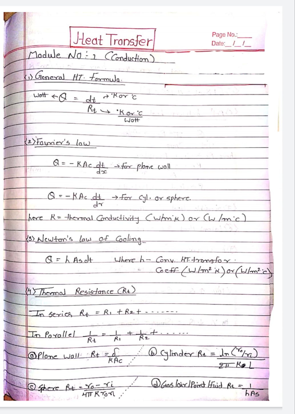 HEAT TRANSFER Notes | All Models | Download pdf Free