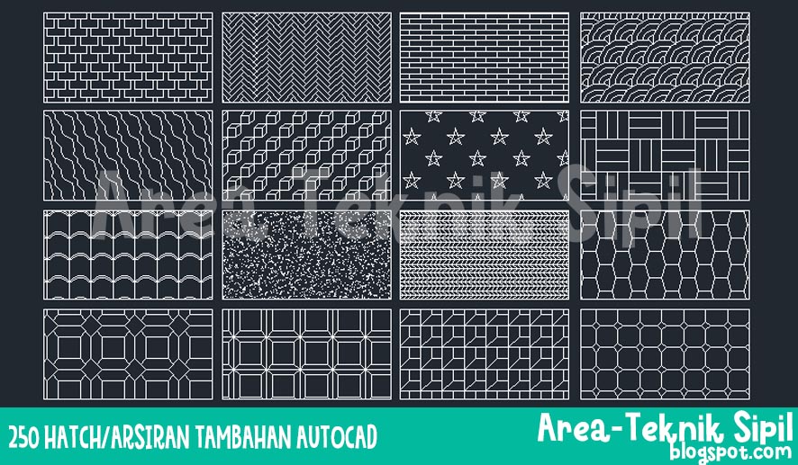 Download File Hatch/Arsiran Tambahan untuk AutoCAD ~ Area TEKNIK SIPIL