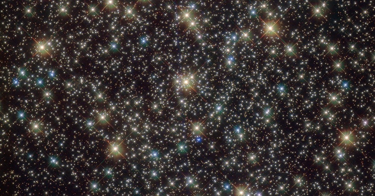 Las estrellas destacadas de un cúmulo globular.