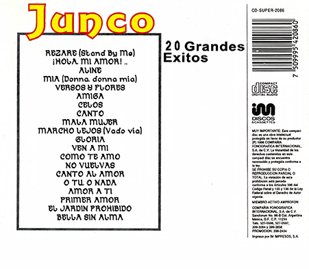cecilioperlan2: Junco 1996 - 20 Grandes Exitos