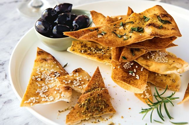 Lebanese bread crisps - 3 ways | LEBANESE RECIPES
