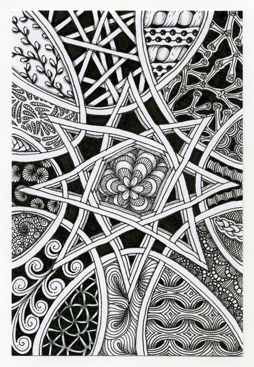 tanglebucket • • • •: Weekly Challenge #78: "New Official Tangle: Auraknot"